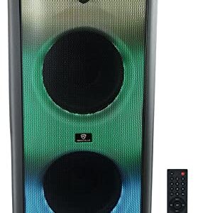 Rockville BASS Party 10 Dual 10" Portable Battery LED Party Bluetooth Speaker