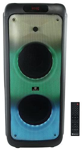 Rockville BASS Party 10 Dual 10" Portable Battery LED Party Bluetooth Speaker