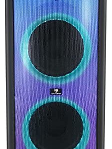 Rockville BASS Party 10 Dual 10" Portable Battery LED Party Bluetooth Speaker