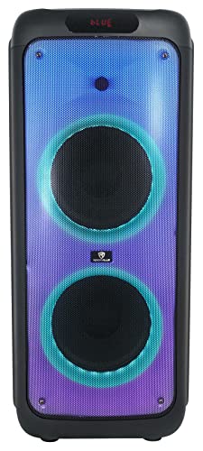 Rockville BASS Party 10 Dual 10" Portable Battery LED Party Bluetooth Speaker