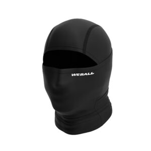 we ball sports adult ski mask, hyperwarm hood balaclava | full face, tight fitting, lightweight, windproof & moisture wicking sheisty mask (black, regular)