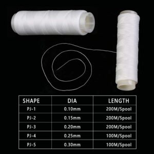 WEISHA Thread Spool 1Roll Nylon High Tensile Elastic Thread Spool Polyester Bait Floating Line Sea Fishing Lure Wire Fishing Tackle Accessories(4)