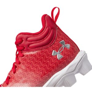 Under Armour Boy's Spotlight 3.0 Rubber Molded (Toddler/Little Kid/Big Kid) Red/White/Metallic Silver 4.5 Big Kid M