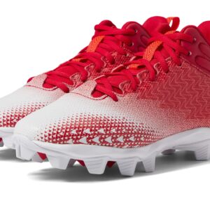 Under Armour Boy's Spotlight 3.0 Rubber Molded (Toddler/Little Kid/Big Kid) Red/White/Metallic Silver 4.5 Big Kid M