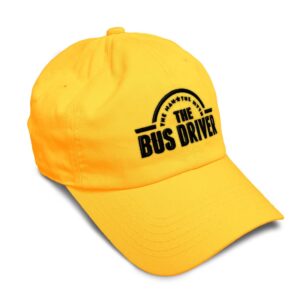 soft baseball cap bus driver man myth embroidery others twill cotton dad hats for men & women golden yellow design only