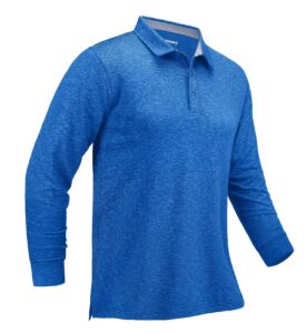 magcomsen golf polos for men dry fit polo shirts long sleeve shirts quick dry shirts performance polo shirts sea blue l