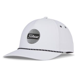 titleist boardwalk rope golf hat, white/black