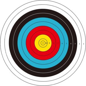 25pcs standerd archery targets, 23.6inch / 60cm paper target face for indoor 25m competition or training