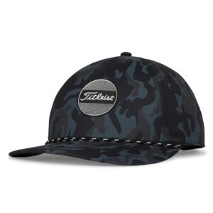 titleist womens junior boardwalk rope golf hat baseball cap, black camo