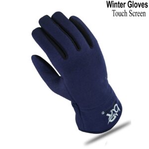 Cycling Gloves 100% Waterproof Touch Screen Unisex Gloves | Fleece Gloves for Men Women | Full Finger Gloves | Touch Screen Gloves with Hipora Ideal for Cycling Running Driving Hiking (Navy Blue-XS)