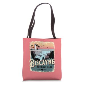 biscayne national park florida usa vintage tropical vacation tote bag