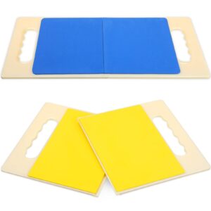 wettarn 2 pcs rebreakable boards martial arts breaking boards taekwondo boards for breaking karate boards for breaking adults martial arts training equipment rebreakable punching board(blue, yellow)