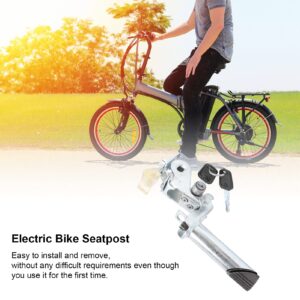 Electric Metal Seatpost Foldable with Anti Theft Key Internal Lock Accessory