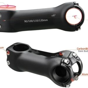 ZECHAO Carbon Bike Stem,UD Matte Road Bike Carbon Fibre Stem 90mm 100mm 110mm 120mm Bike Stem Parts Bike Stem (Color : Black, Size : 120mm)