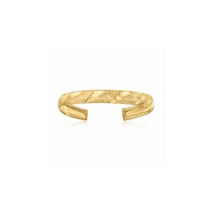 canaria 10kt yellow gold striped toe ring