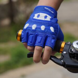 Seibertron Adult Dirtclaw Gloves - BMX MX ATV MTB Road Racing Mountain Bike Cycling Gloves Blue L