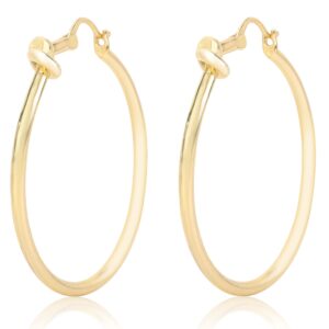 love knot hoop earrings for women by vintage havana 18k gold plated made with sterling silver post