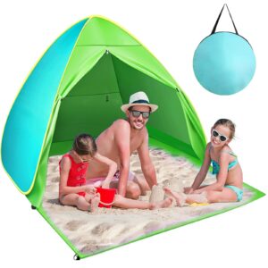 fbsport beach tent,portable pop up beach shade sun shelter with uv protection for 2-3 person,camping beach tent instant umbrella baby canopy cabana