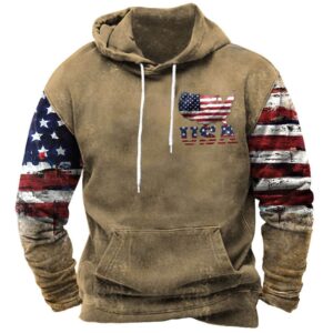 cambkatl mens retro distressed washed hoodies sweatshirt american flag printed fashion long sleeve graphic pullover tops