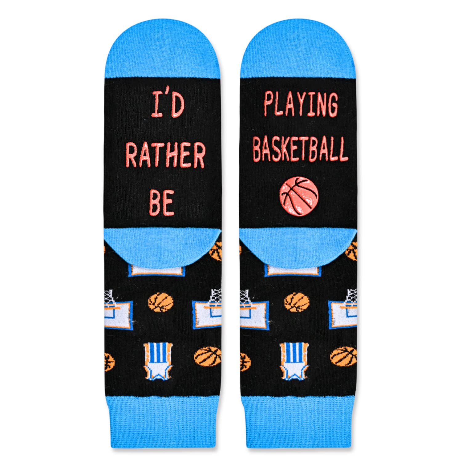 HAPPYPOP Basketball Gifts For Boys Girls Who Love Basketball, Basketball Team Player Gifts, Funny Basketball Socks Kids Boys Girls