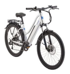 hurley j-bay e electric e-bike, 7 speed, disc brakes (silver, m / 16" fits 5'2″-5'10″)