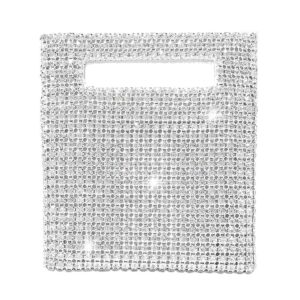 yokawe rhinestone purses for women evening handbags sparkly silver crossbody bag vacation club party wedding clutch