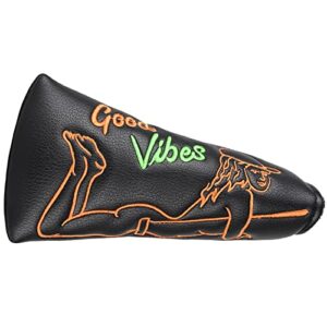 craftsman golf beauty hold the club black blade putter headcover magnetic closure good vibes