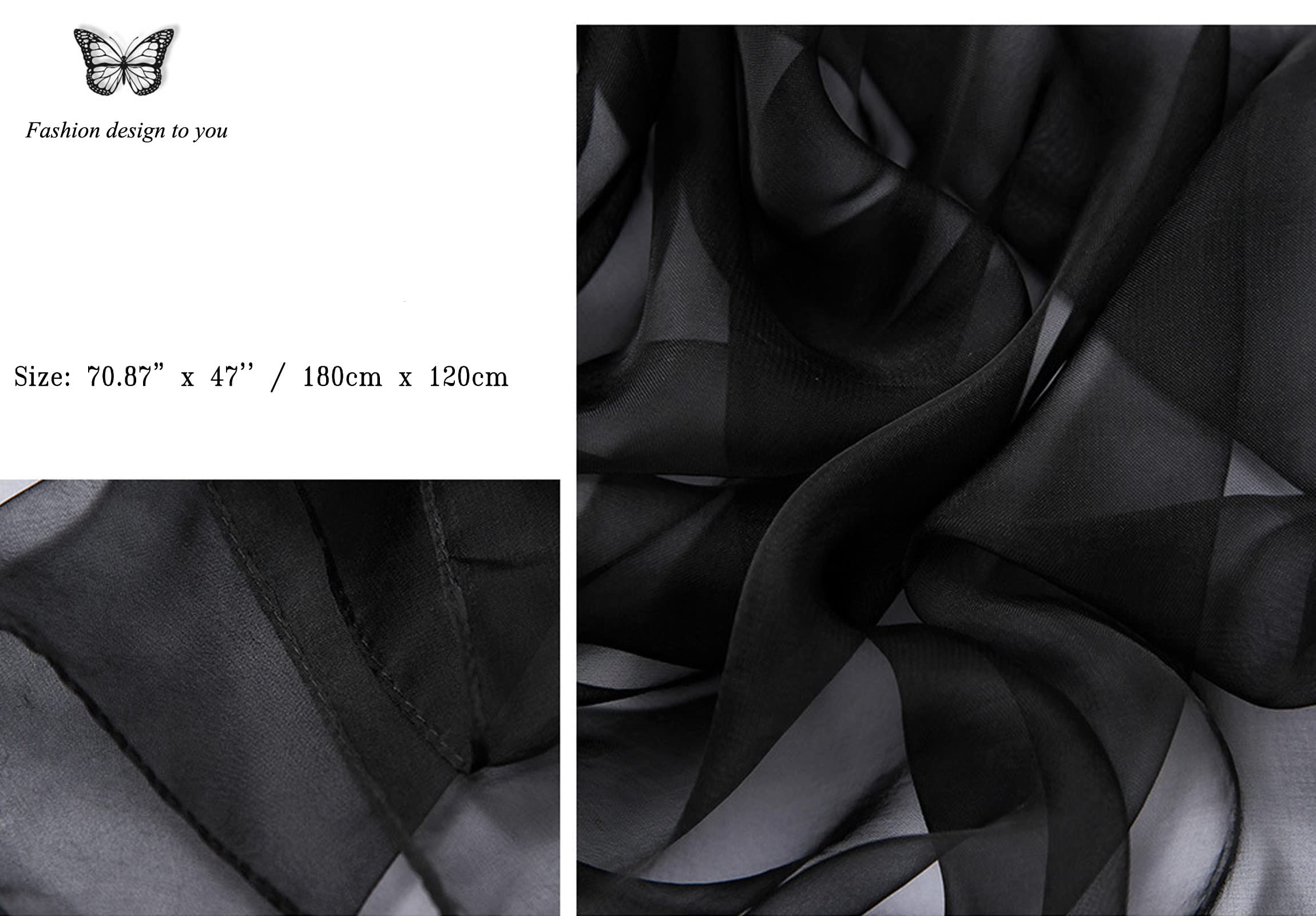 K-Elewon Solid Color Silk Feeling Scarf Fashion Scarves Wrap Long Lightweight Shawls for Women H01-01