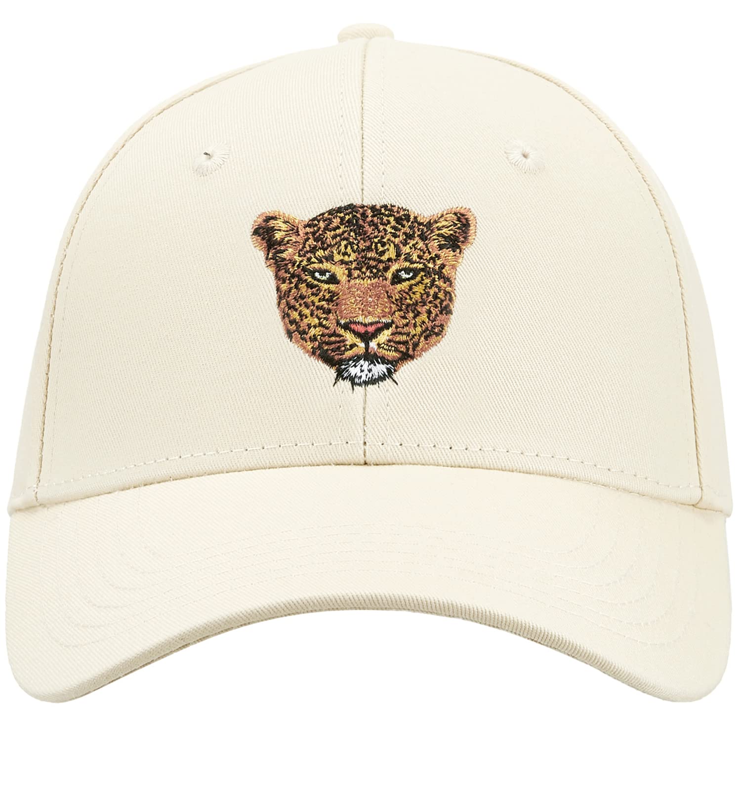 iHomor Unisex Cotton Baseball Cap with Embroidery Adjustable Dad Hat Trucker Baseball Hat for Men and Women Snapback Hat Outdoor Leopard Beige