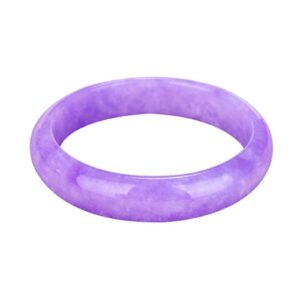 akmask violets jade bangle bracelet for women natural genuine purple jadeite bangles jewelry with gift box (size : 62mm)