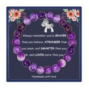 partner donkey ispirational gifts donkey bracelet donkey lover gifts donkey spirit animal jewelry gift for women (purple)