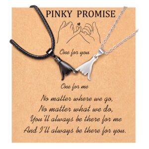 jeka matching necklace for couples gifts pinky promise necklace cute birthday anniversary christmas valentines day gifts for him her boyfriend girlfriend husband wife jewelry