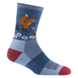 darn tough women's critter club micro crew lightweight with cushion sock (style 5001) - vapor, medium