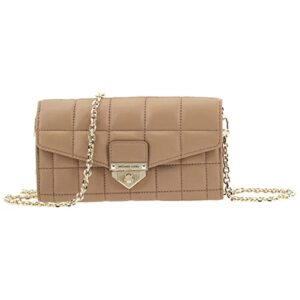 michael kors camel soho wallet with removable chain shoulder strap