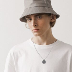 DOTBJ Compass Necklace for Men 925 Sterling Silver Pendant with Stainless Steel Chain 22"+2"