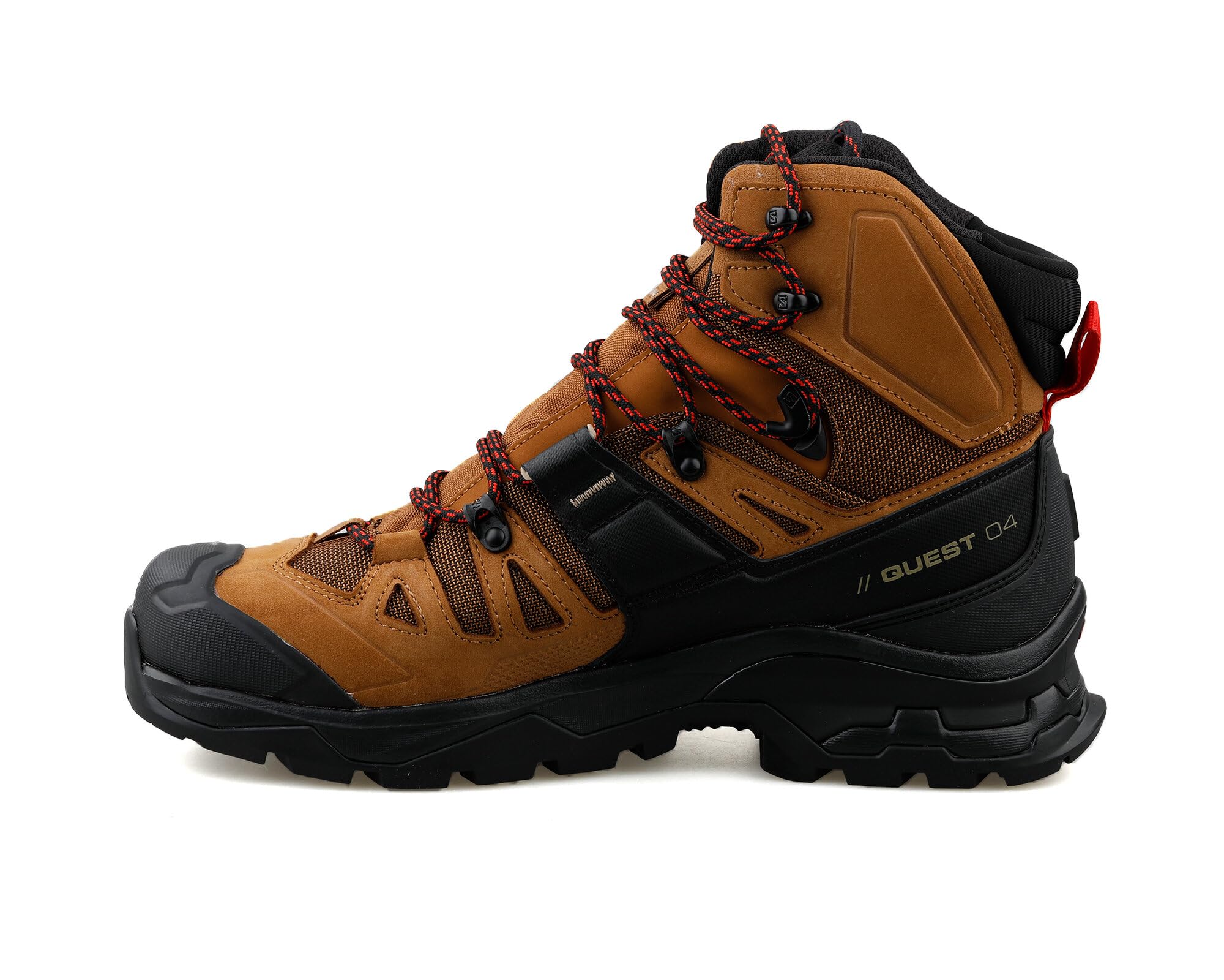 Salomon Quest 4 GTX Hiking Boots Mens Sz 10 Rubber/Black/Fiery Red