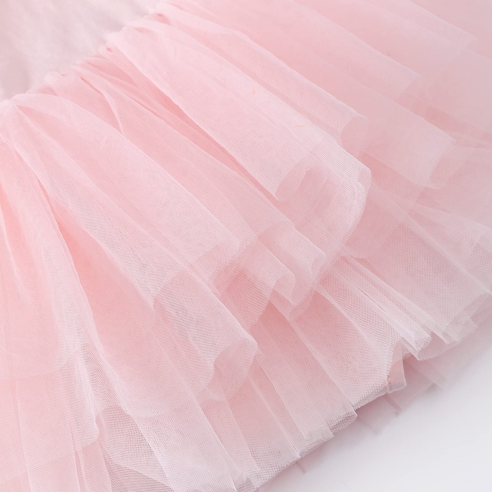 Girls Dance Tutu Dresses Ruffle Sleeve Snap Crotch Ballet Leotards Ballet Pink 3-4T