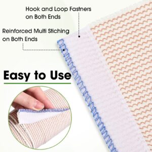 30 Pcs Elastic Bandage Wrap Compression Bandage with Self Closure Washable Reusable Elastic Bandage for Sports Sprains Injuries (3 Inch, 4 Inch in Width)