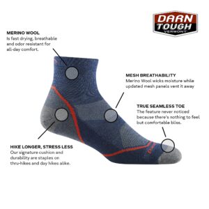 Darn Tough Men's Light Hiker 1/4 Lightweight with Cushion (Style 1991) - Space Gray, Medium