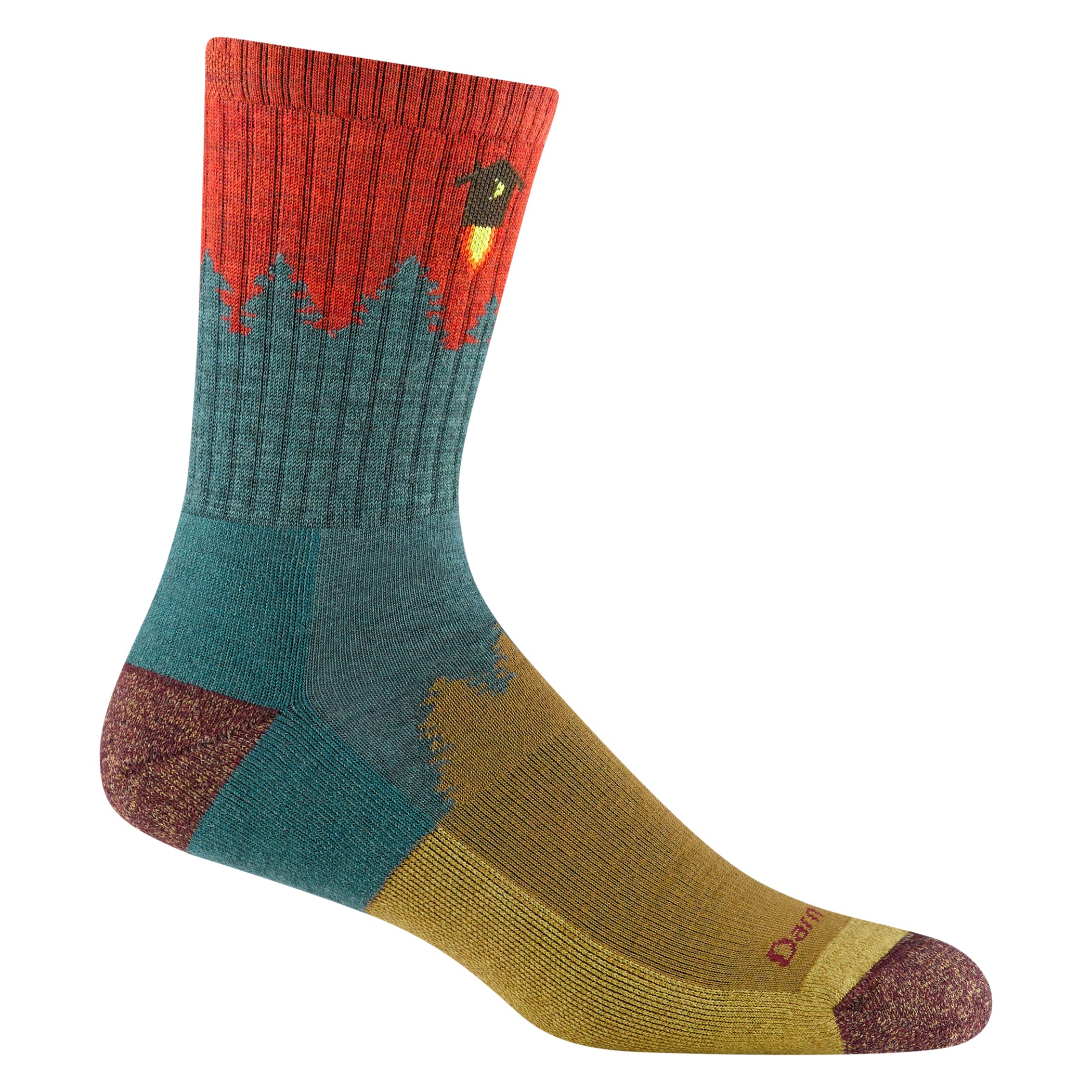 Darn Tough Men's Number 2 Micro Crew Midweight with Cushion Sock (Style 1974) - Teal, Medium