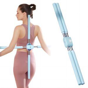 adontze back cracking pole, yoga sticks stretching tool,yoga sticks for posture, retractable design for adult and child back brace posture corrector