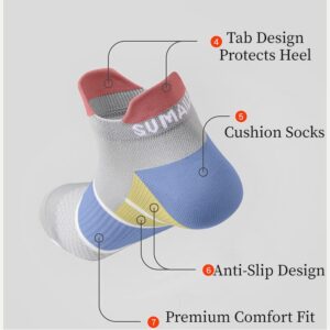 ADILAIDUN 5/10 Pairs Women Ankle Socks Athletic Running Hiking Low Cut Ankle Socks for Women No Show Size 5-11 (White-5 Pairs)