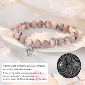 UPROMI Mothers Day Gifts for Girlfriend Unique Gift Ideas Cute Things for Girlfriends Best Romantic Anniversary Sweetest I Love You Gifts for Her Women Teenage Girlfriend Bracelet