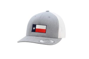 trucker hat - texas flag (heather gray/white)