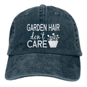 yipaidel women's garden hair don't care hat, adjustable vintage washed baseball cap for mom mum aunt navy