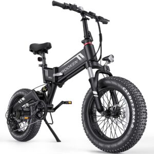 totguard electric bike, 20" electric bike for adults 500w brushless motor (peak 750w), 20mph fat tire ebike, foldable adult electric bicycles with 48v 10ah removable battery, 7-speed