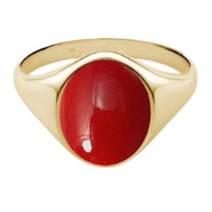 Red Coral/Moonga Gemstone Ring In Panchadhatu Birthstone Jewelry Ring For Men And Women BY JEWELLERYHUB (12.00 Carat)