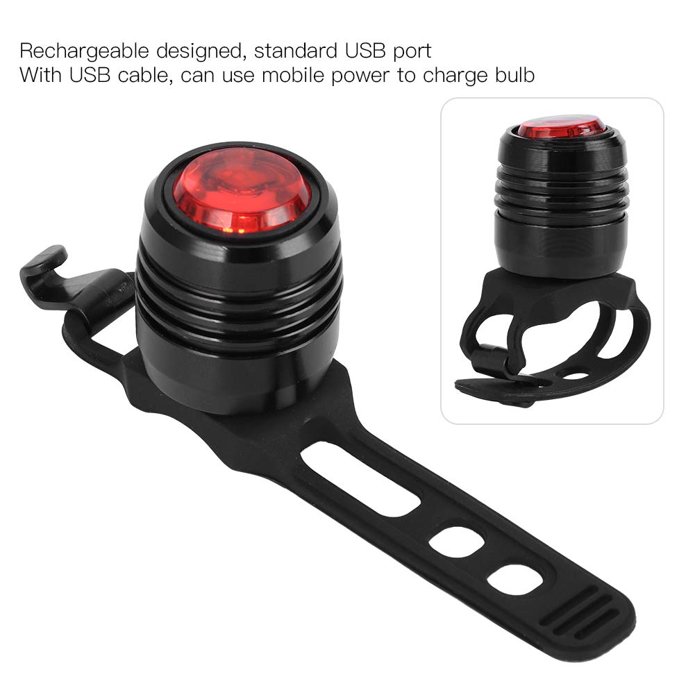 Mountain Bike LED Warning Rear Light USB Charging Taillight Cycling Accessory