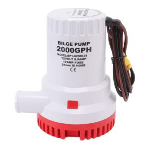 bilge pump, bilge pumps for boats, bilge pump silent boat submersible dc micro drain marine sewage for pond pool 2000 gph (12v)