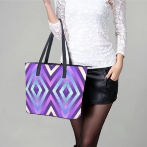 Womens Handbag Aztec Pattern Leather Tote Bag Top Handle Satchel Bags For Lady